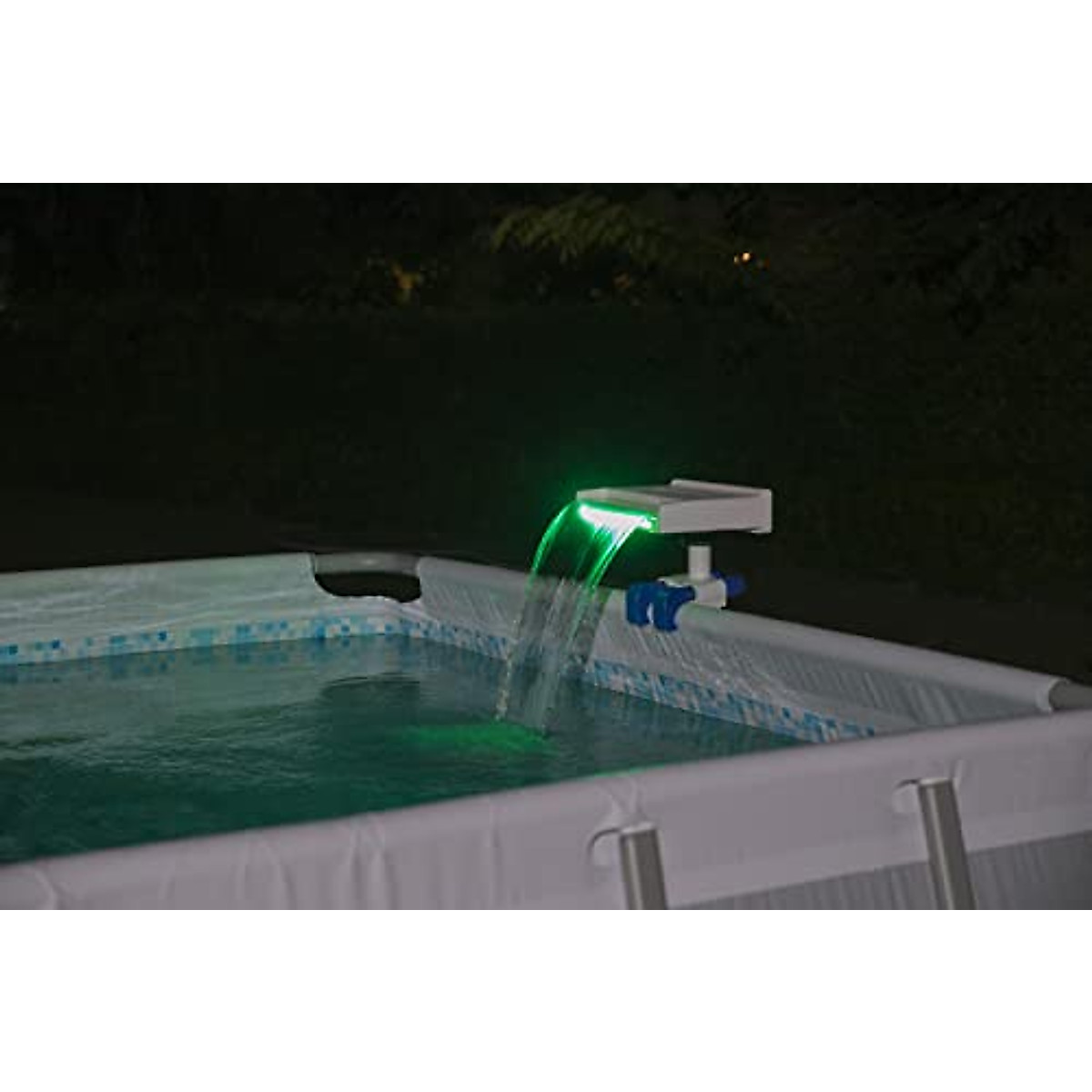 Bestway 58619 Flowclear Soothing Waterfall, Above Ground Pool Accessory with LED Lights, Multicolor