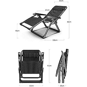 XZGDEN Lightweight Camping Chairs Garden Loungers Folding Chair Sun Lounger Deck Chair, Folding Chair Balcony Lunch Break Chair Office Summer Nap Chair, Portable Outdoor Beach Chair