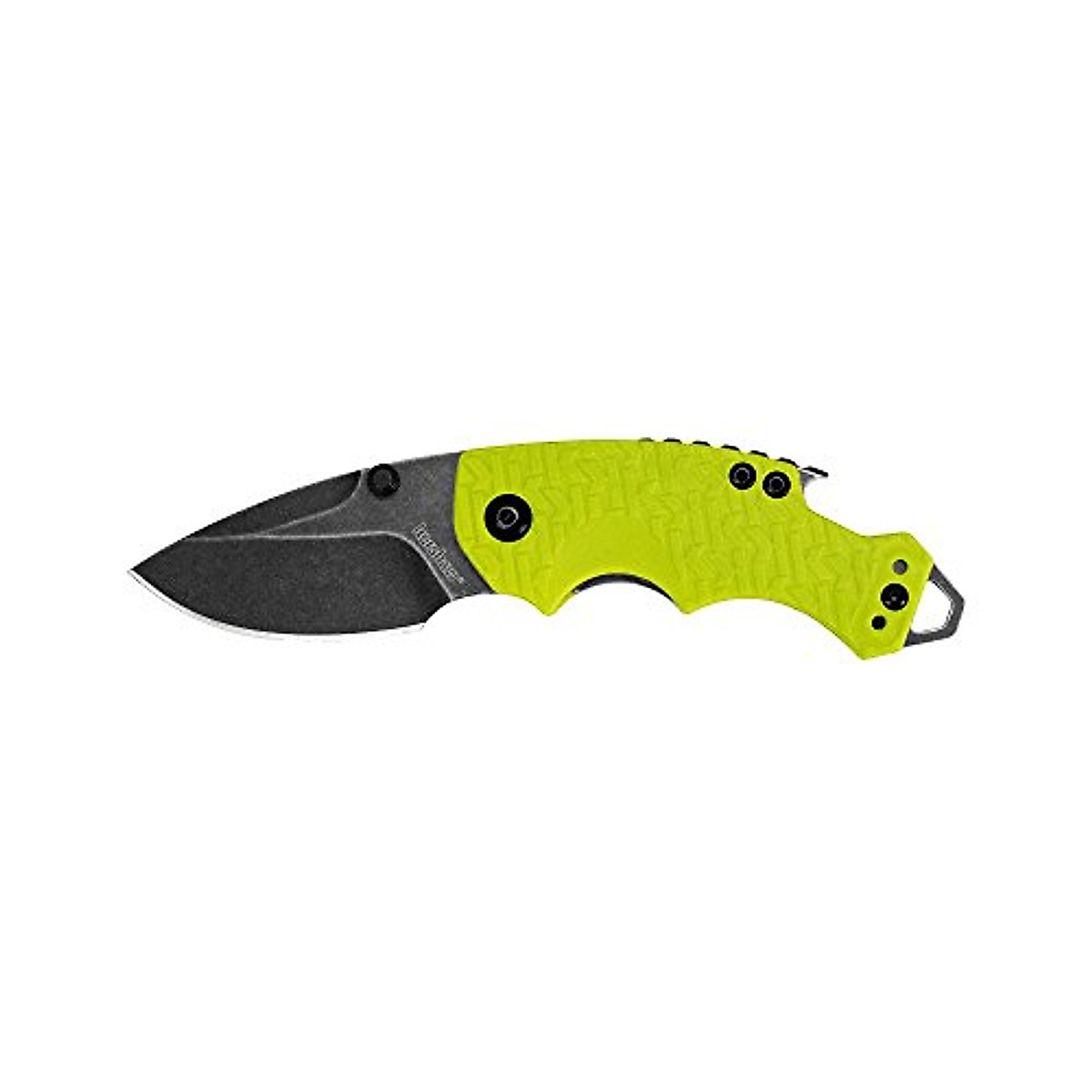 Kershaw Shuffle Lime (8700LIMEBW) Multifunction Pocket Knife; 2.4” BlackWash Stainless Steel Blade; K-Texture Grip, Liner Lock, Reversible Deep-Carry Pocketclip, Screwdriver, Bottle Opener; 2.8 OZ