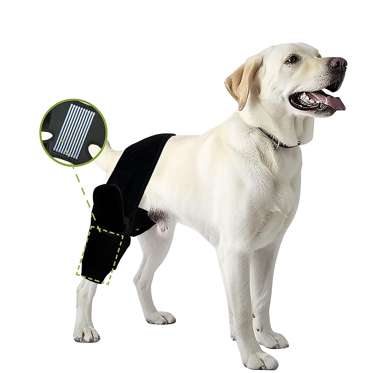 Lushnessu Dog Leg Braces for Back Leg- Dog ACL Brace for Torn and Back Hind Rear Legs ACL Tear, Dog Leg Brace for Hip Dysplasia, Dog Arthritis, Luxating Patella(Size L)