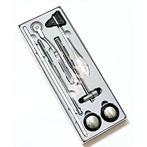 ArTLab-Neurological Percussion Set-Reflex Hammer Instrument Set, Includes Pinwheel, Babinski Hammer,Taylor Buck Hammer,Diagnostic Kit for Nurses,EMS,Students (Set of 7 Black)