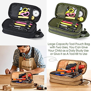 Weekgrat 3 Pcs Pencil Pouch Pencil Case Pouch Tactical Tool Bag Pouch Big Capacity Pen Pouch Zipper Pouch Large Storage Stationery Bag for Men Women Adult