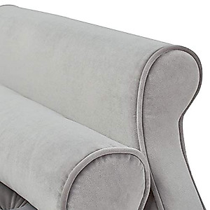 Jennifer Taylor Home Hilary Sofa Bed with Bolster Pillows, Opal Grey