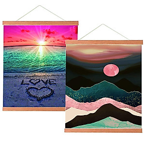 VAVCASE 2PCS diamond art painting Frames 12x16 in & 30x40 cm diamond art painting,Pictures or Photos 5D diamond art painting Art Frame for Wall Window Door (2 Pack)