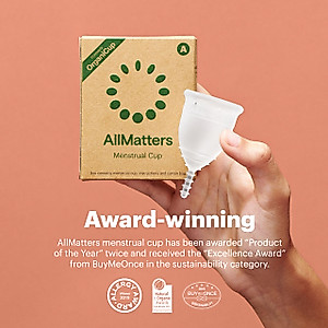 AllMatters OrganiCup Menstrual Cup - Size Mini - Eco-Friendly, Reusable Period Solution - Superior to Pads & Tampons - Suitable for Light to Heavy Flow