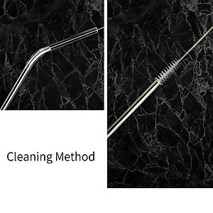 MEWAY 8Pack Reusable Stainless Steel Metal Straws with Case - Long Drinking Straws for 20 oz Dishwasher Safe - 2 Cleaning Brushes Included