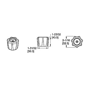 Pfister 9400860 Classic Round Acrylic Faucet Handle, 1 Count (Pack of 1), Clear