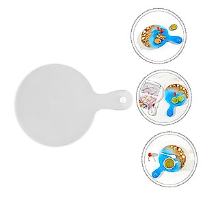 VILLCASE Tray Mold Round Serving Tray Clear Resin Epoxy Resin Coasters Bowl Mats Making Dinner Plate Resin Coaster Molds Coasters Mould Creative Coaster Mold Handle Tray Mould Cutting Board