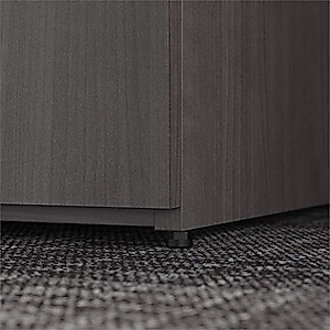 Bbf Office 500 36W Storage Cabinet with Doors in Storm Gray - Engineered Wood
