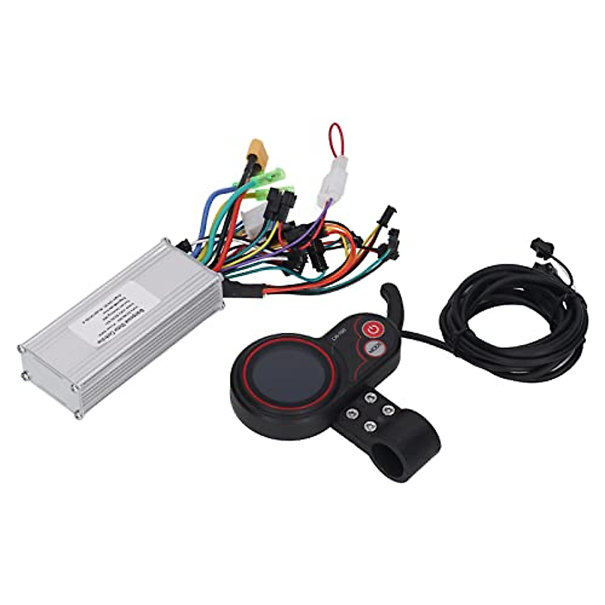 Alomejor Electric Bike Scooter Controller with Round Colorful Thumb Throttle LH100 LCD Panel for 500W Motors 48V 60V