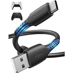 JSAUX PS5 Controller Charging Cable 10FT, USB C [Anti-Interference Magnetic Ring] Fast Charger Cord for PS5 DualSense Controller, X-Box Series X/S Controller, Switch/Pro/Lite Controller, Steam Deck