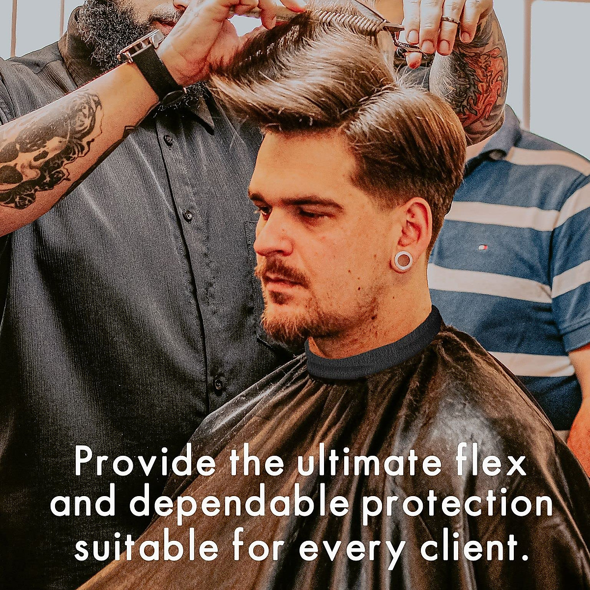 King Midas EmpireNeck Professional Stretch Paper Bands - 12 Pack Disposable Hair Cutting and Styling Accessories for Salons and Barbers