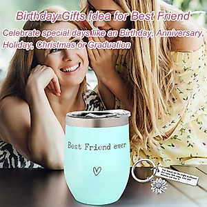 SHOW-YA Bestie Gifts for Women - Gifts for Bestie,Sister,Friends,Work Bestie - Birthday Gifts for Bestie,Best Friend Friendship Gifts for Bestie Sister,12oz Coffee Cup(Mint)