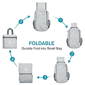 G4Free 16L Lightweight Hiking Daypack Packable Small Backpack Water Resistant Shoulder Bag for Travel Outdoor Men Women