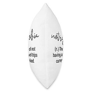 Gift Ideas for World Traveler and Digital Nomads Notriphobia Definition Wanderlust Digital Nomad World Travel Throw Pillow, 16x16, Multicolor