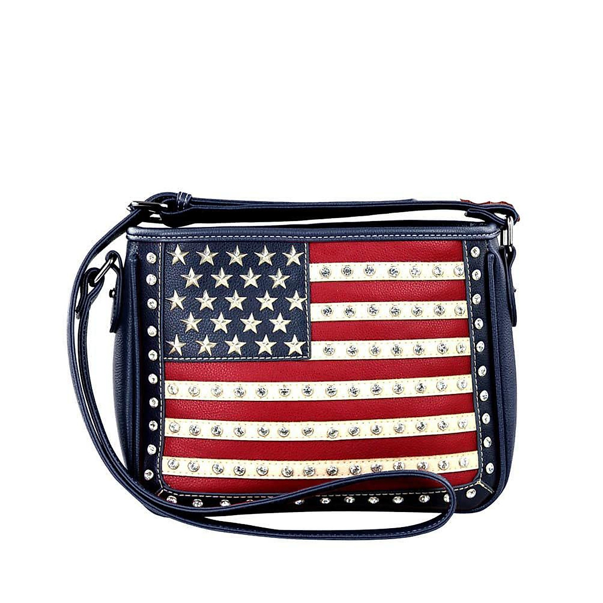 Montana West Concealed Carry American Pride Crossbody Purse Navy