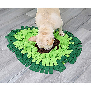 Dog Snuffle Blanket Pet Interactive Mat Nosework Feeding Mat Treat Dispenser Natural Foraging Toys for Small Large Dogs Cats Rabbits (Avocado)