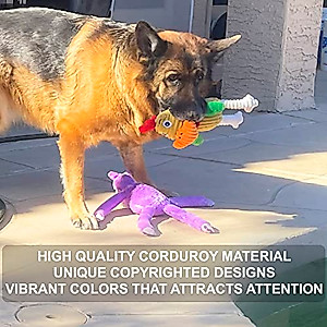 Jalousie 5 Pack Tough Plush Animal Dog Toys Assortment Value Bundle Dog Squeaky Toys Assortment Puppy Pet Mutt Dog Toy Dog Squeak Toy for Medium Large Dogs