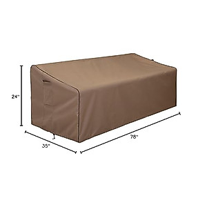 Finnhomy Outdoor Patio Bench Sofa Seat Cover Waterproof Couch Chair Cover Durable Heavy Duty Outdoor Furniture Bench Cover, 78”x 35" x 24"-32"