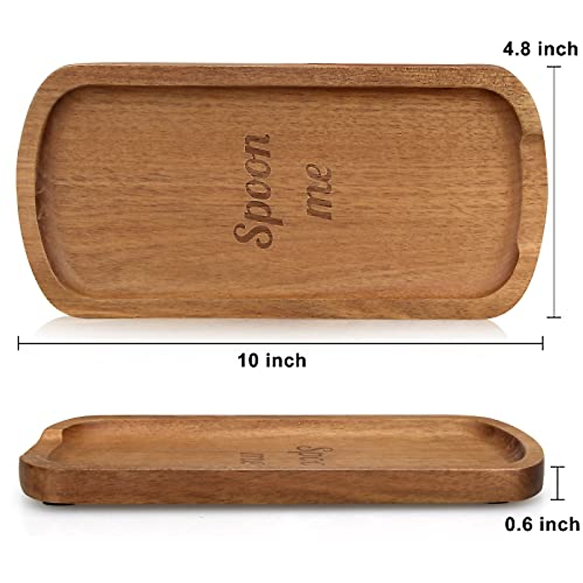 10" Long Acacia Spoon Rest Wooden Cooking Spoon Holder for Stove Top Kitchen Spatula Spoon Rest Best Wood Spoon Rest for Kitchen Counte Coffee Spoon Rest Utensil Rest