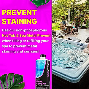 Spa Metal Control - Advanced Spa Metal and Stain Control & Spa Metal Prevent. Maximize Your Hot Tub Metal and Stain Control and Keep The Spa Metal Out of Your Hot Tub - MAV AquaDoc 16oz