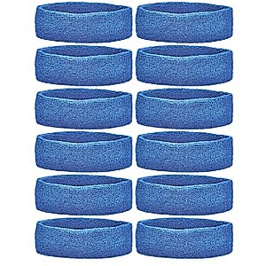 Unique Sports Team Headbands (Pack of 12), Blue