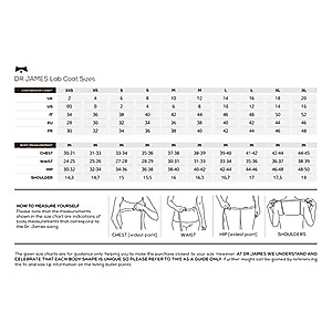 Dr. James Lab Coat for Women, 100% Cotton, Classic Fit, Multiple Pockets, White, 37 Inch Length (6)