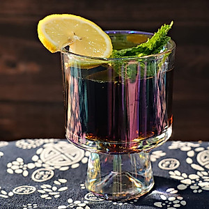 WELTAZ Martini Glasses (8oz) Cocktail Glassware Set of 4, Colored Glass. Drinking Glasses, Cocktail Glasses, Stemless Margarita Glasses, Bar Glasses, Shrimp Cocktail Glasses, Juice Glasses