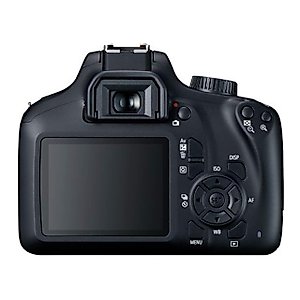Canon Rebel T100 / EOS 4000D DSLR Camera w/EF-S 18-55mm F/3.5-5.6 Zoom Lens + 64GB Memory, Filters + Macro + 2X Lens, Case, Tripod, Flash, and More (36pc Bundle) (Renewed)