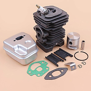 Corolado Spare Parts, 39mm Cylinder Piston Muffler Gasket Kit for Husqvarna 235 236 236E 240 240E Chainsaw Engine Motor Parts 10mm Pin 545050417