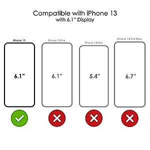 DistinctInk Clear Shockproof Hybrid Case for iPhone 13 (6.1" Screen) - TPU Bumper, Acrylic Back, Tempered Glass Screen Protector - Live Love Rescue - Dog Paw