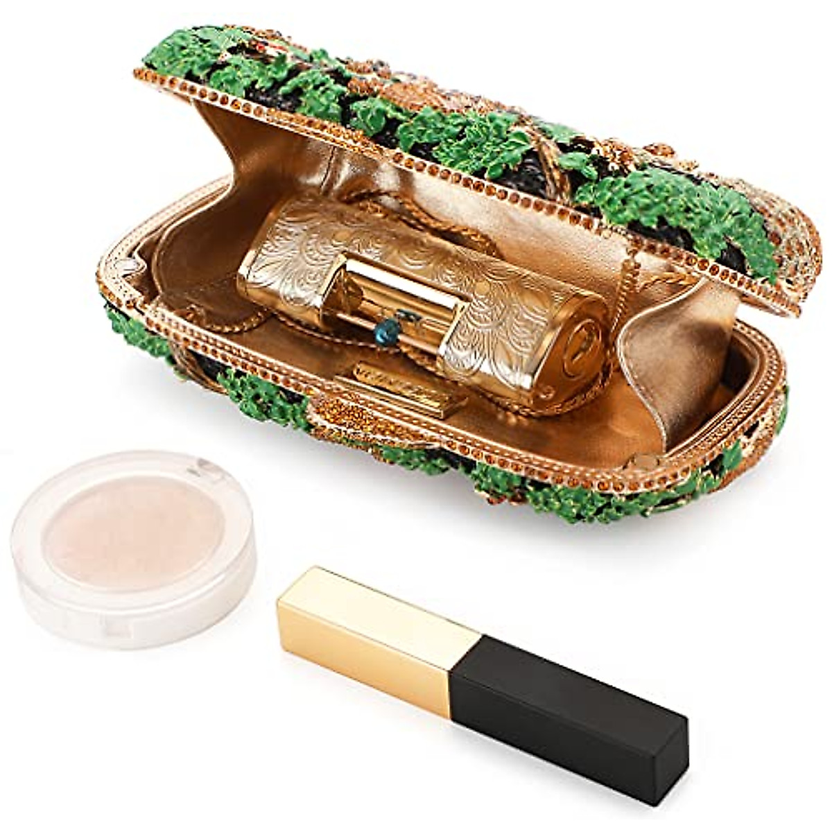 Rhinestone Crystal Evening Clutch Bag Animal Pattern Designer Purses for Women