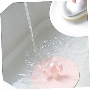 2pcs Bathtub Stopper for Bathroom Round Cactus Shape Plug Silicone Sink Cover Creative Sink Plug Kitchen Accessories Silicone Sink Plug