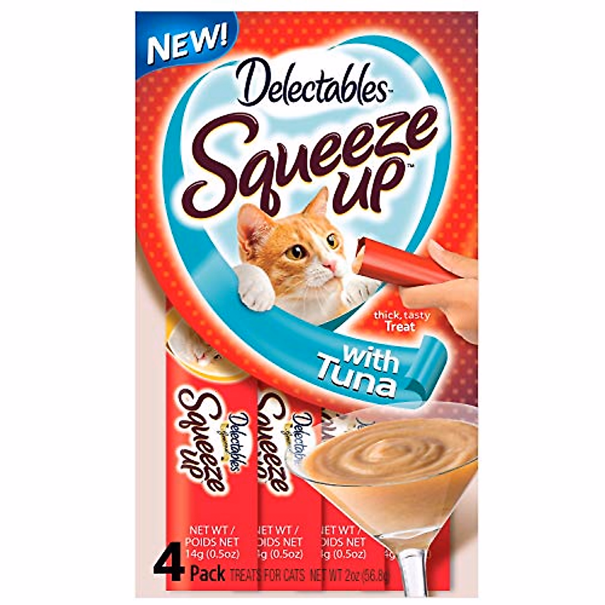 Hartz Delectables Squeeze Up Cat Treat, Tuna, 4Ct by HARTZ