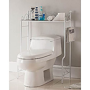 K and B Furniture Co Inc K&B Over The Toilet Shelf Black