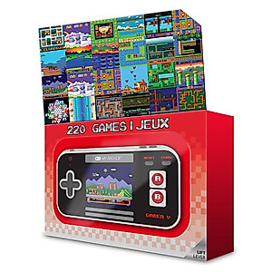 My Arcade Gamer V Classic-Red: Portable Gaming System with 220 Games, 2.5" Color Display, Pocket Size (DGUN-3911),Black