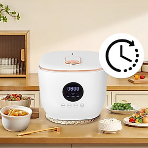 Generic Digital Rice Cooker,Low Sugar Rice Cooker Rice Cooker 6 Cup 3.15Qt Steamer, Soup Pot，Grain Cooker, Multicooker 24h Keep Warm & Timer,Easy To Clean, white