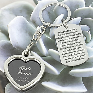 HUTIMY Memorial Jewelry for Loss of Father Mother Dad in Heaven Gift for Daughter Son Lose Jewelry Sympathy Keychain