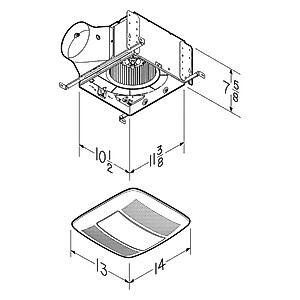 Nutone QTXEN150FLT Ultra Silent Bath Fan with Light and Nightlight Energy Star