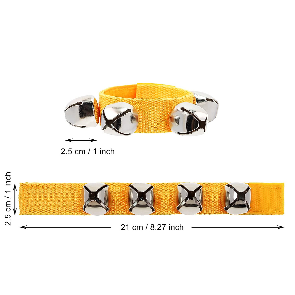 PENTA ANGEL 3Pcs Halloween Wrist Band Jingle Bells Bracelet Musical Instruments for Party Favors Costume Supplies (Black, Orange, Purple)