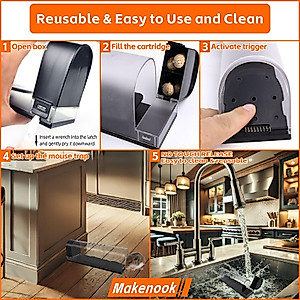 Makenook Humane Mouse Traps Indoor for Home, Large No Kill Live Rat Traps Outdoor, Reusable Chipmunk Trap, Catch and Release, Safe for Pets and Children, Easy to Set, 2 Pack