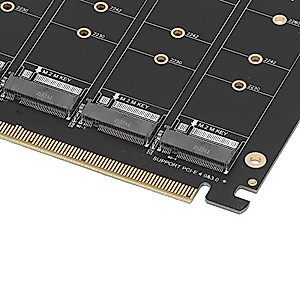 LBEC PCIE X16 Expansion Card, M.2 NVME SSD to PCIE X16 PCB Material DC Power Chip Adapter for Computers