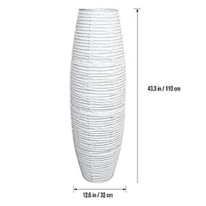 ibasenice Paper Floor Lamp Shade Classic Modern Paper Floor Light Bulb Cage Guard for Bedside Lamp Floor Lamp Living Room Decoration