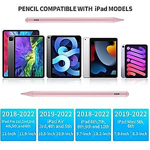 Stylus Pen for iPad Pencil Compatible with Apple Pen, iPad Pro 12.9/11-inch, Apple Pencil 2nd Generation, iPad Mini, iPad Air, iPad Tablets (2018-2022) Palm Rejection, Tilt - Pink