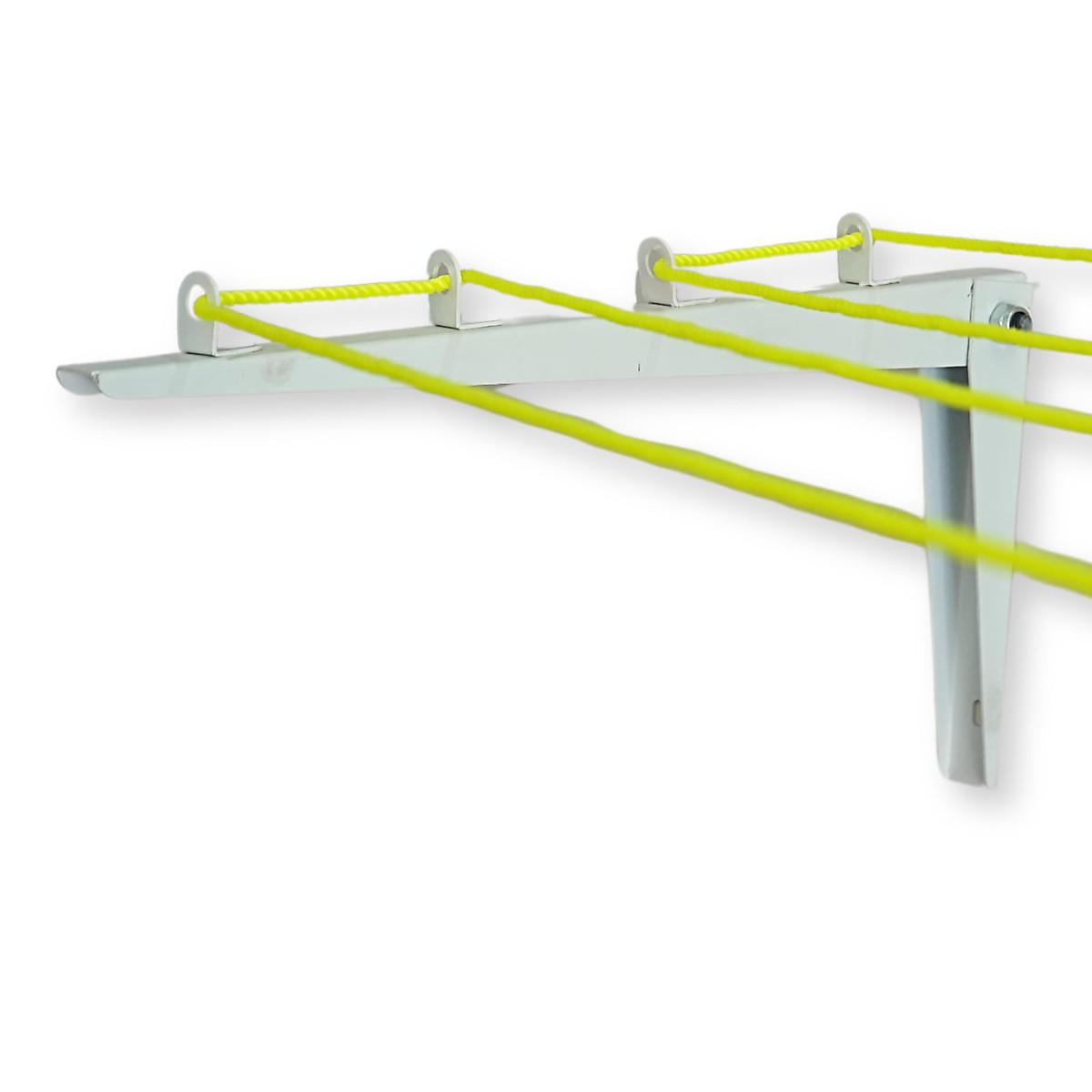 SILAK Wall Mounted Clothes Drying Rack - Foldable Laundry Drying Rack with 100 ft Rope, Space Saving Wall Clothes Dryer Rack (White, Design-2)