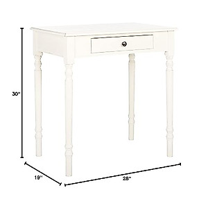 SAFAVIEH Home Collection Arina Distressed White 1-Drawer Computer Table Office Desk