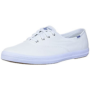 Keds Women's Champion Original Canvas Lace-Up Sneaker, White, 7 M US