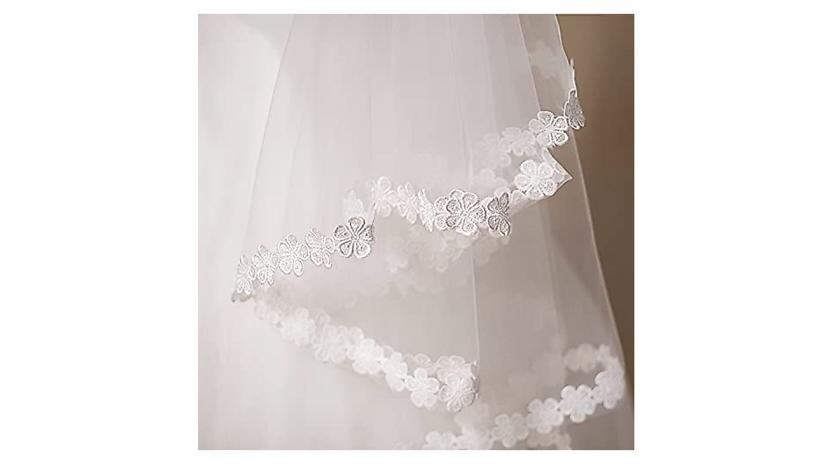 Classic White Unity Veil for Filipino Wedding Ceremony