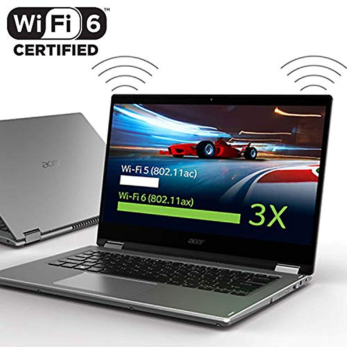 Acer Spin 3 Convertible Laptop, 14" FHD IPS Touch, Intel Core i5-1035G4, 8GB LPDDR4, 512GB NVMe SSD, WiFi 6, Backlit KB, Fingerprint Reader, Rechargeable Active Stylus, SP314-54N-50W3 (Renewed)