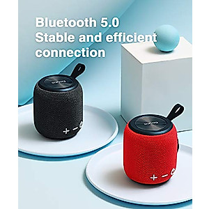 Sanag Portable Bluetooth Speaker, Bluetooth 5.0 Dual Pairing Loud Wireless Mini Speaker,360 HD Surround Sound & Rich Stereo Bass 24H Playtime IP67 Waterproof for Travel Outdoors Home and Party